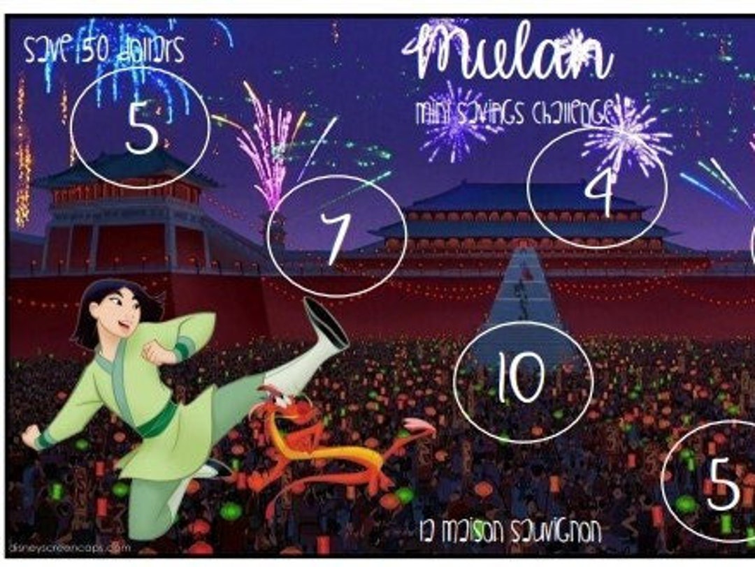 Mulan. Mini Savings Challenge (digital) - Etsy