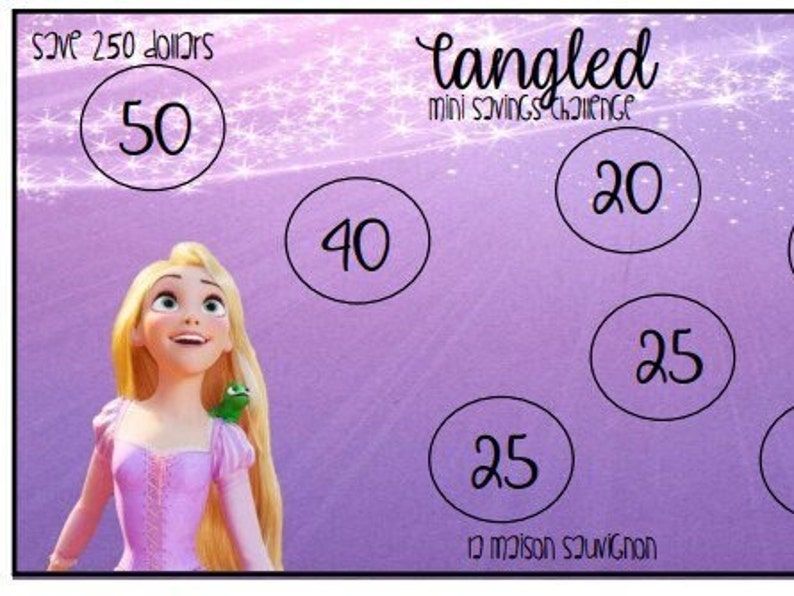 Tangled. Mini Savings Challenge (digital) - Etsy