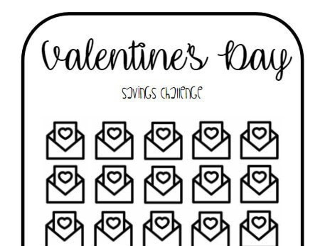 Valentine's Day Savings Tracker (digital) - Etsy