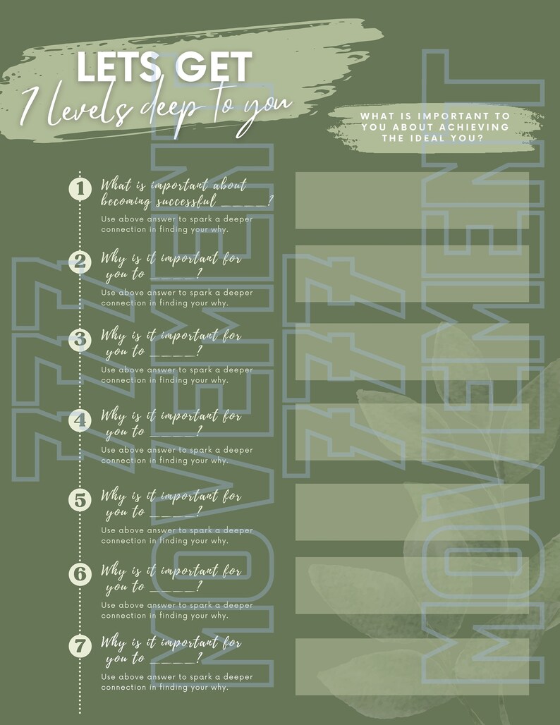 7 Levels Deep to You - Find Your Why - Etsy