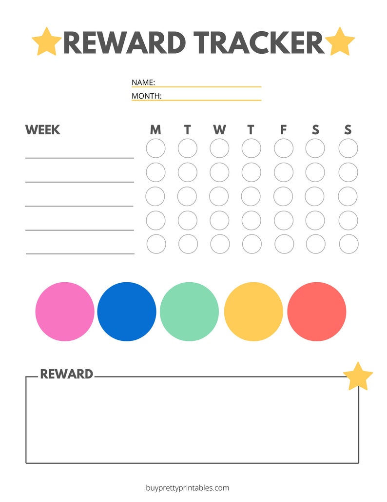 Reward Tracker for Kids! - Etsy