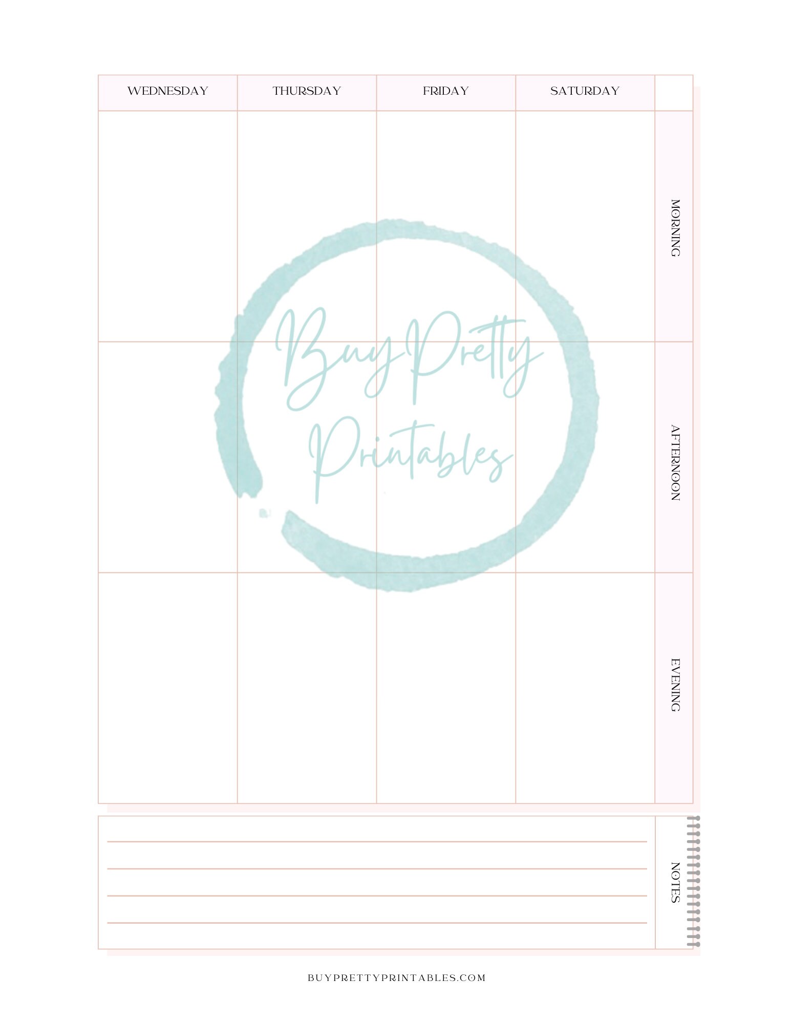 Pink Printable Planner Instant Download - Etsy