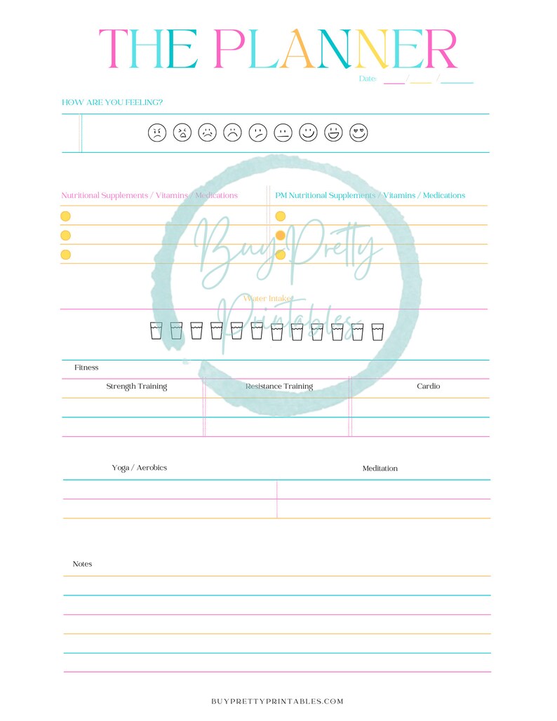 Kate Spade Inspired Printable Planner Instant Download - Etsy