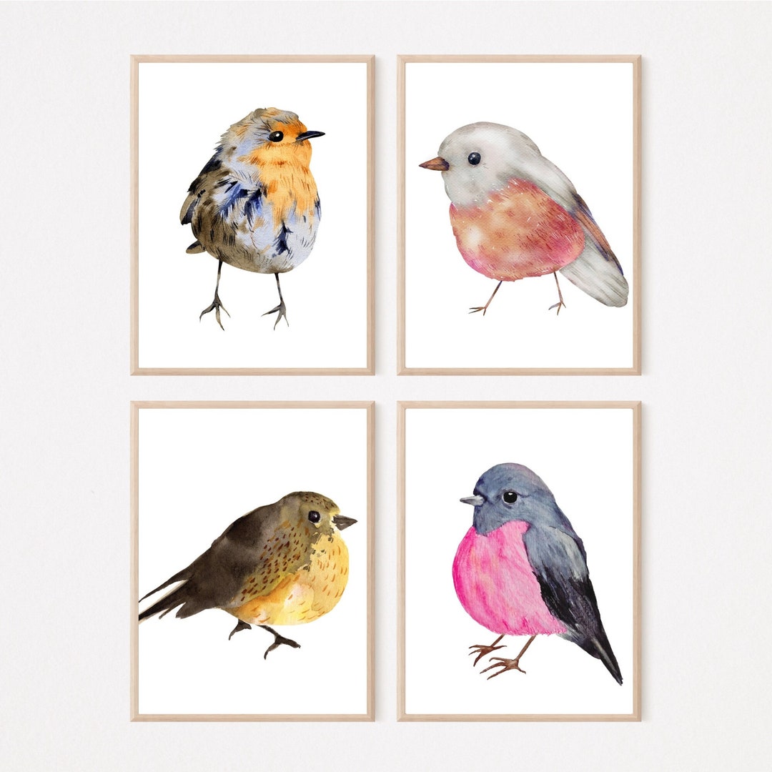 Picture of Birds Print Wall Art Kids Room Decor Bird Nursery Decor Wall ...