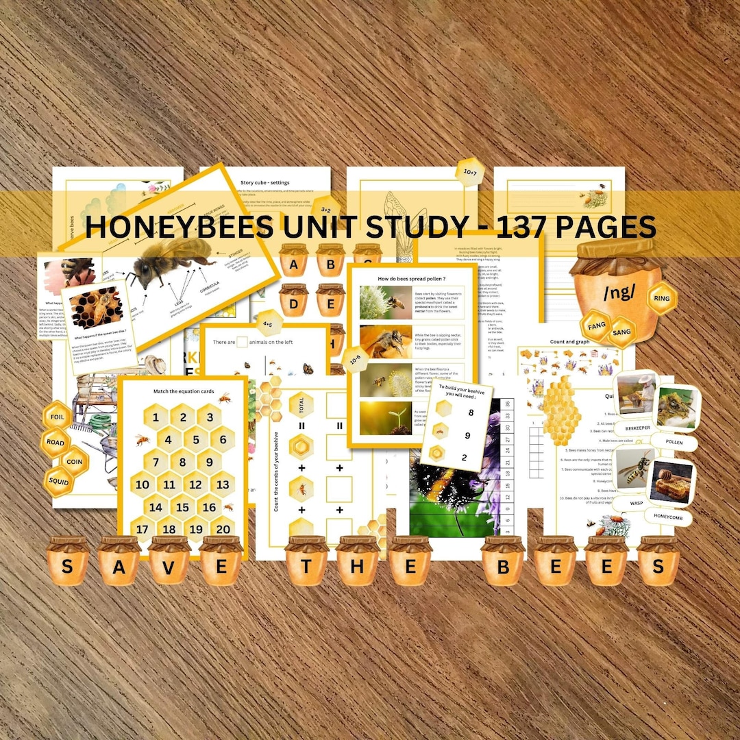 Honeybee Unit Study Homeschool Summer Activities Bee Life - Etsy