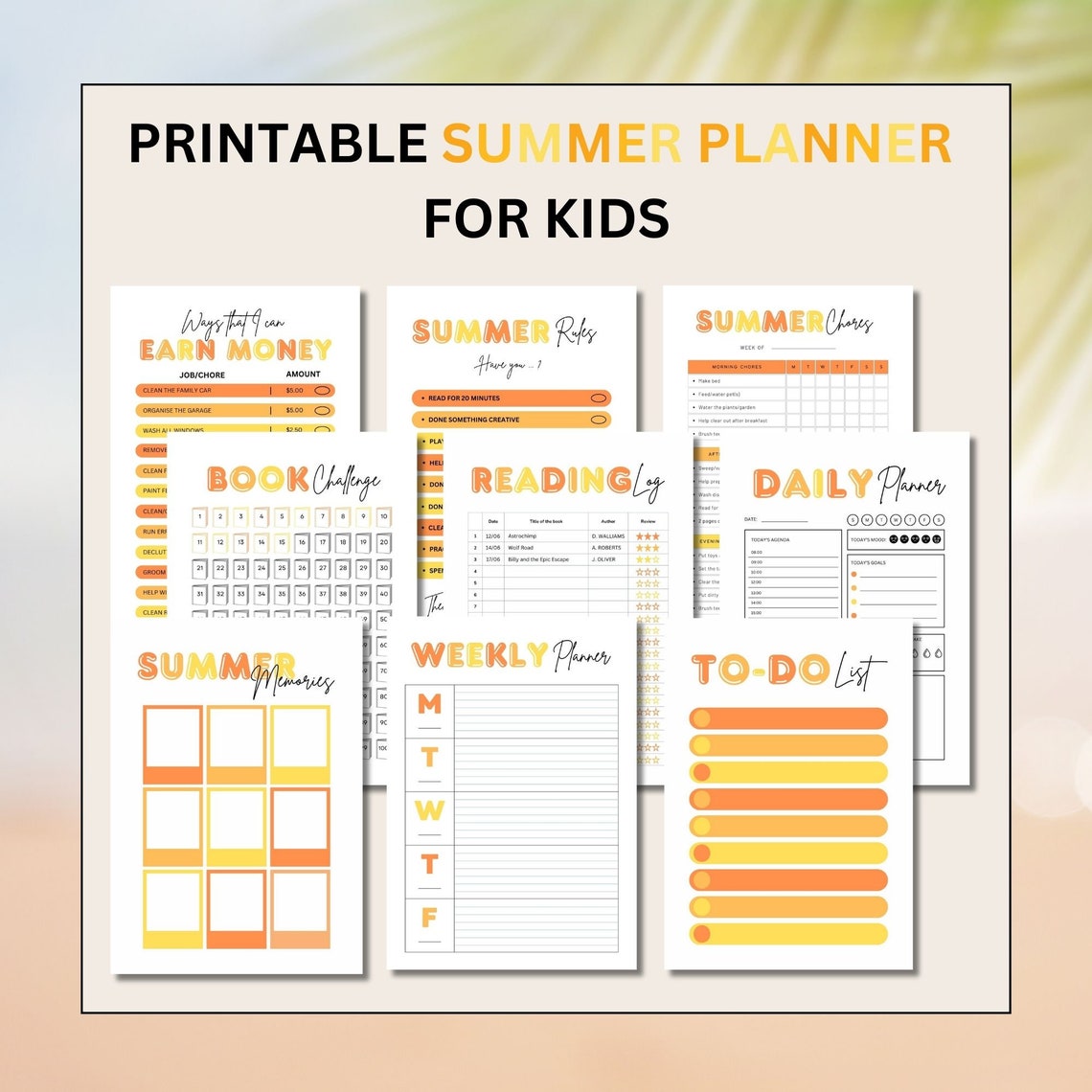 Printable Summer Bucket List, Summer Activities for Kids, Summer ...