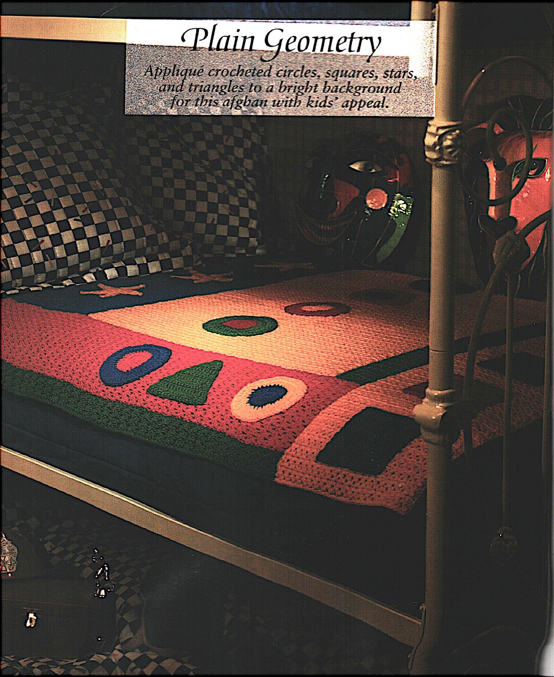 Vintage Crochet Plain Geometry Afghan Pattern - Etsy