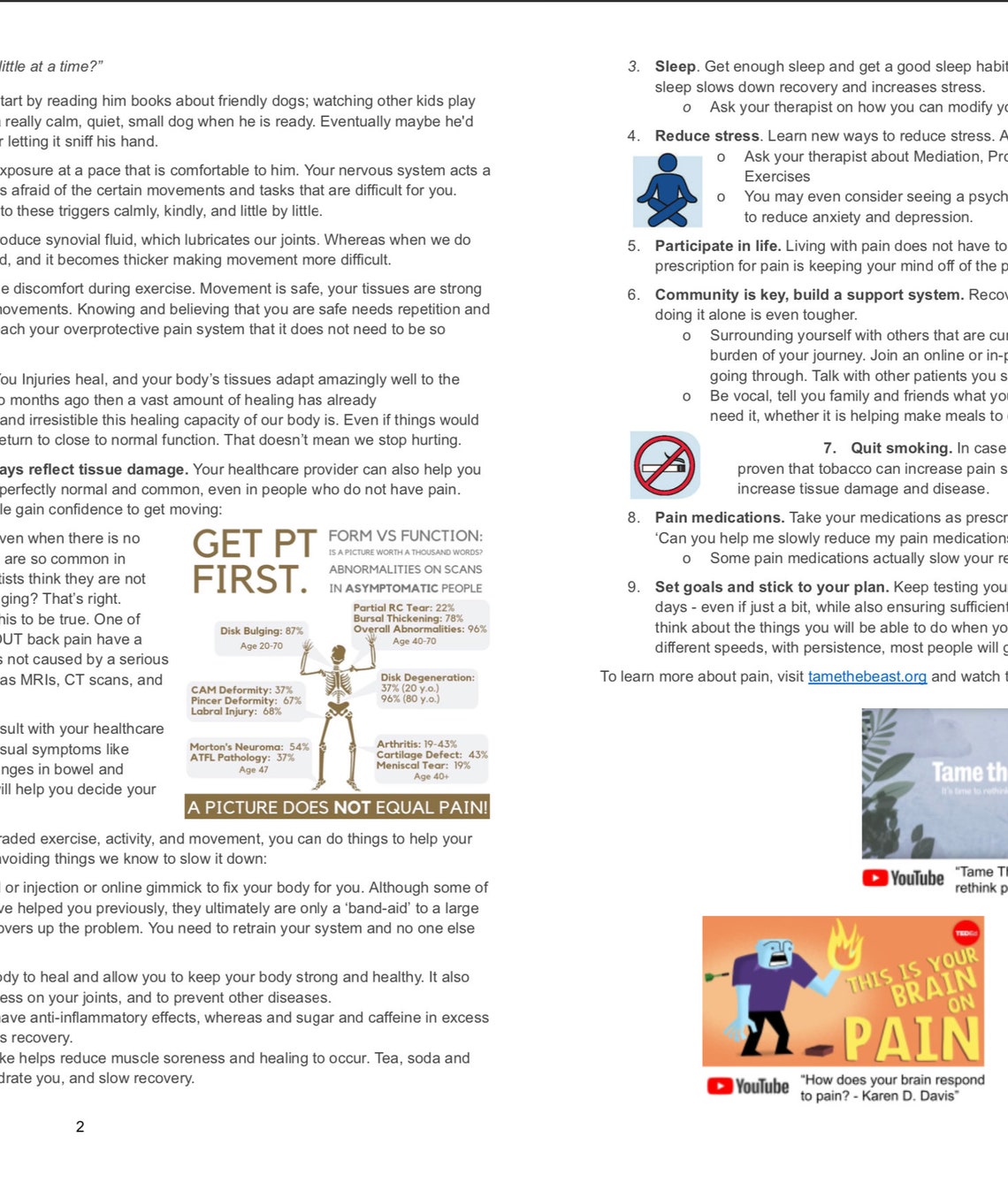 Pain Neuroscience Education Patient Handout - Etsy