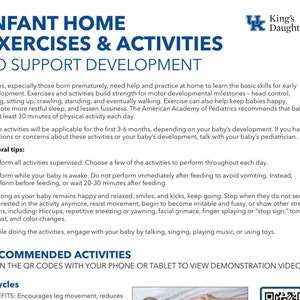 Newborn Home Exercises & Activities Handouts - Etsy