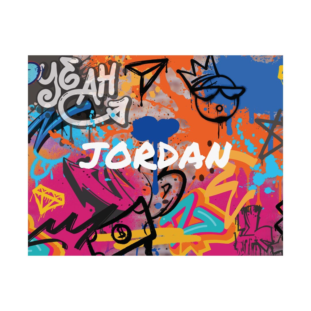 Custom Graffiti Name Poster, Graffiti Style Decor, Urban Art Print ...