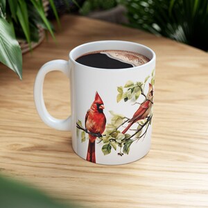 Cardinal Coffee Mug, 11 or 15 Oz. Bird Gift Cardinal Coffee Cup ...