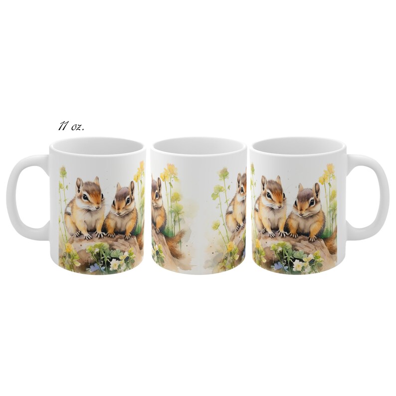Watercolor Chipmunk Coffee Mug 11 Oz. and 15 Oz. Chipmunk Lover Gifts ...