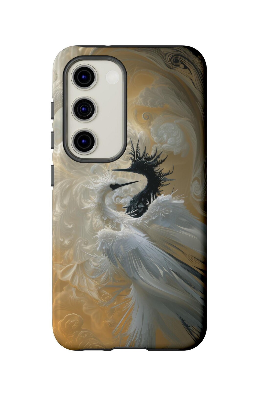 Elegant Black and White Bird Phone Case for Iphones Samsung Galaxy ...