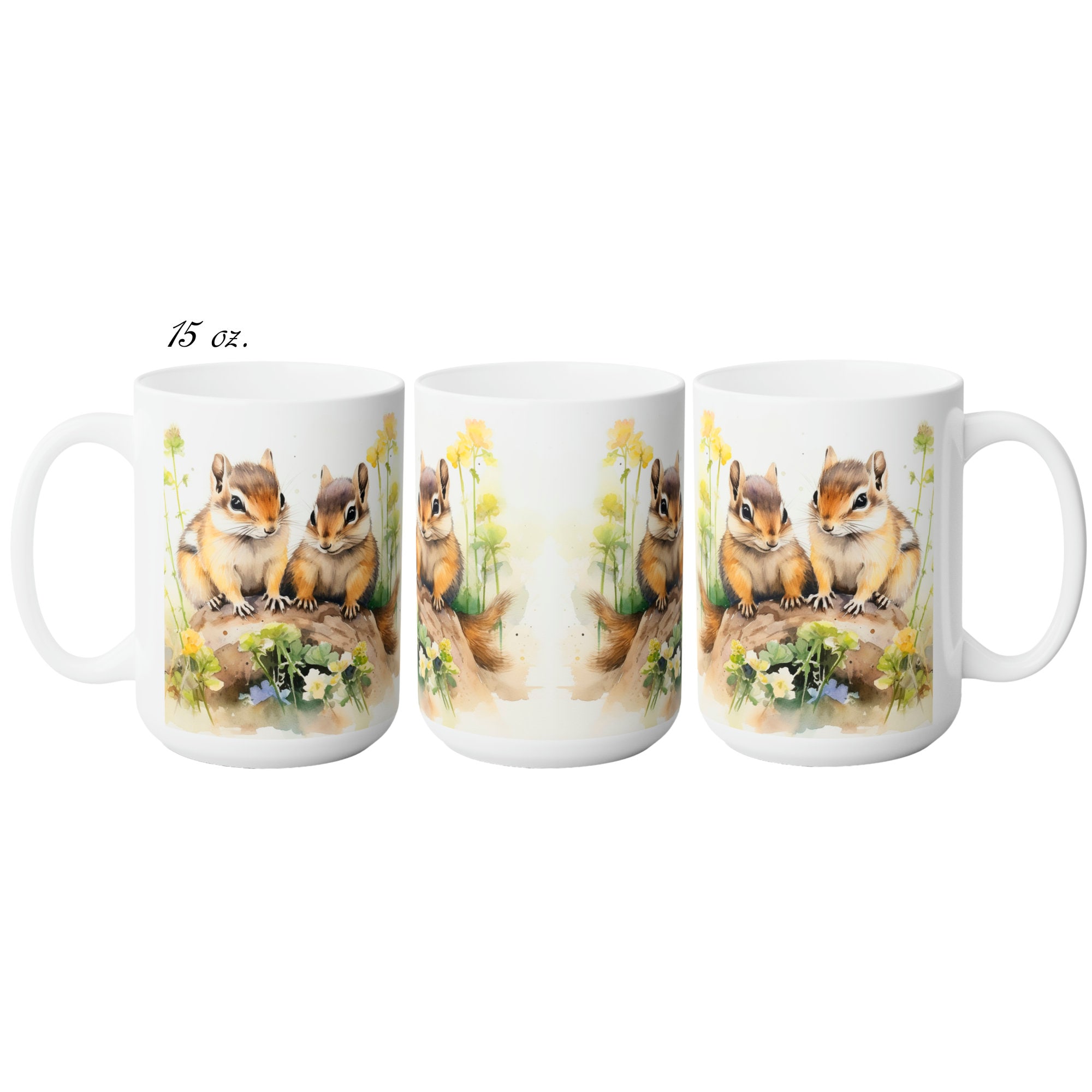 Watercolor Chipmunk Coffee Mug 11 Oz. and 15 Oz. Chipmunk Lover Gifts ...