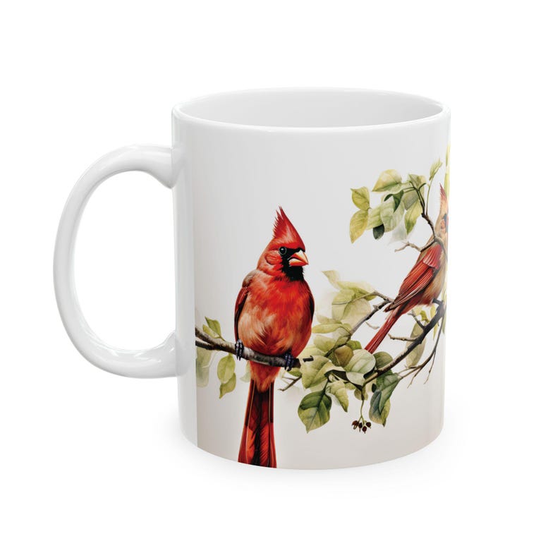 Cardinal Coffee Mug, 11 or 15 Oz. Bird Gift Cardinal Coffee Cup ...