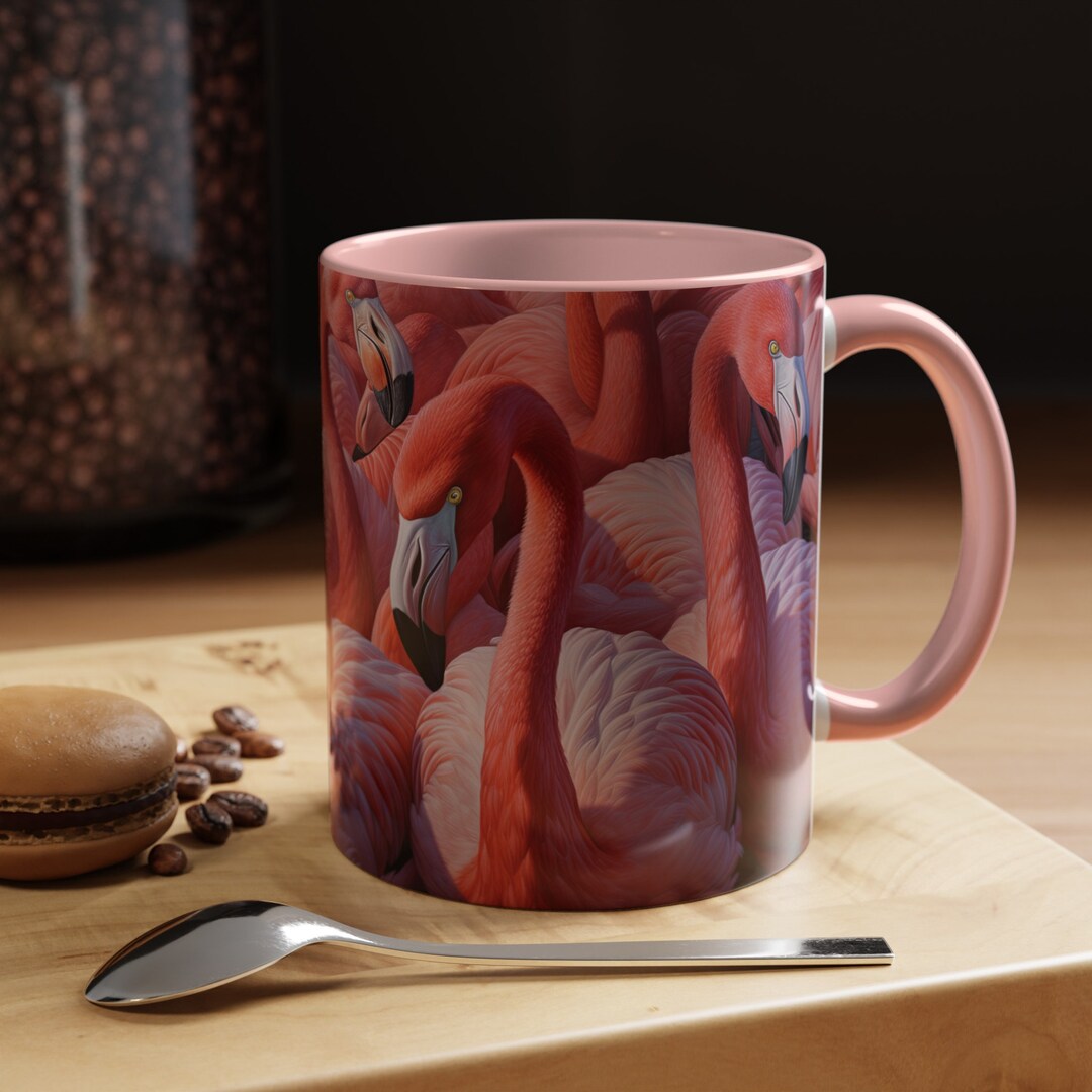 Pink Flamingo Coffee Mug 11 Oz and 15 Oz., Flamingo Mug, Flamingo Cup ...