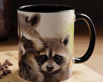 Wheelthrown Raccoon Mug Cup - Etsy