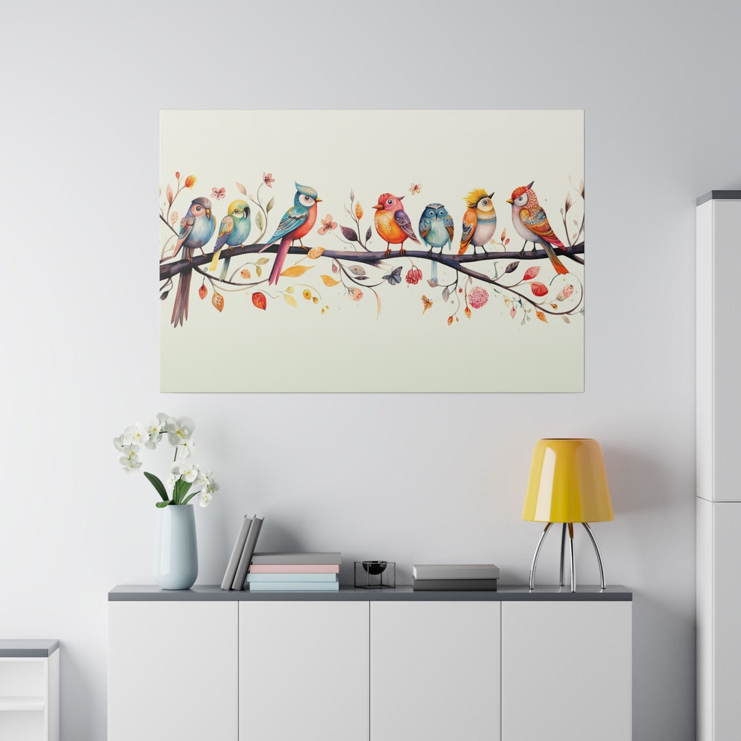 Boho Bird Wall Art Canvas Boho Bird Decor Bird Home Decor Boho Wall Art ...