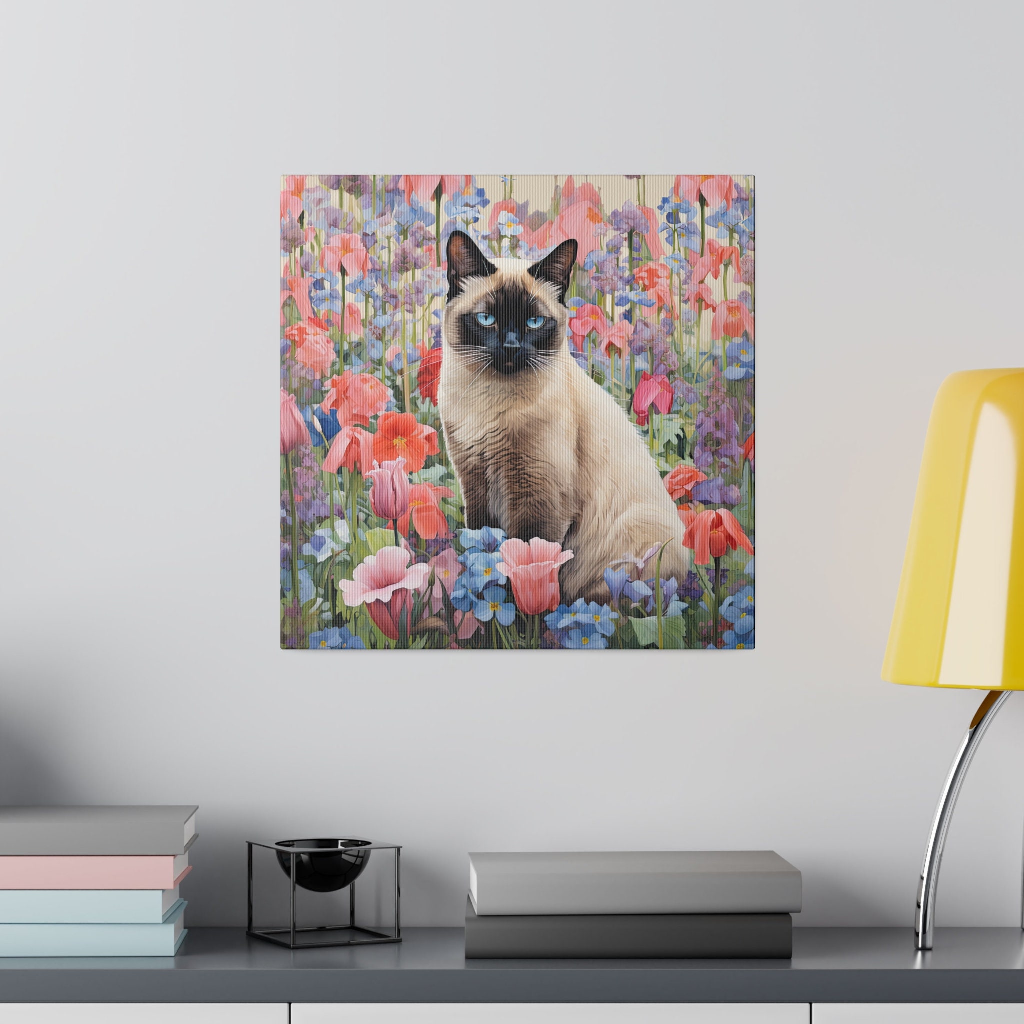 Watercolor Siamese Cat Canvas Siamese Cat Art Siamese Cat - Etsy
