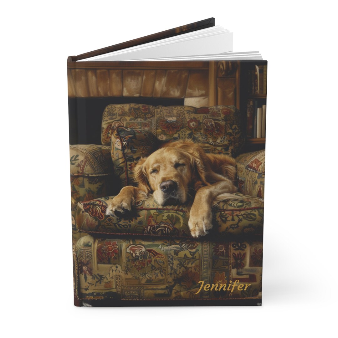 Personalized Golden Retriever Journal Notebook Lined Journal Pages ...