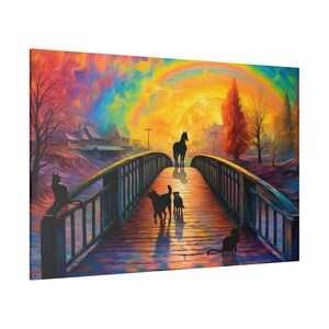 Rainbow Bridge Canvas Rainbow Bridge Gift Pets Memorial Gifts Pets ...
