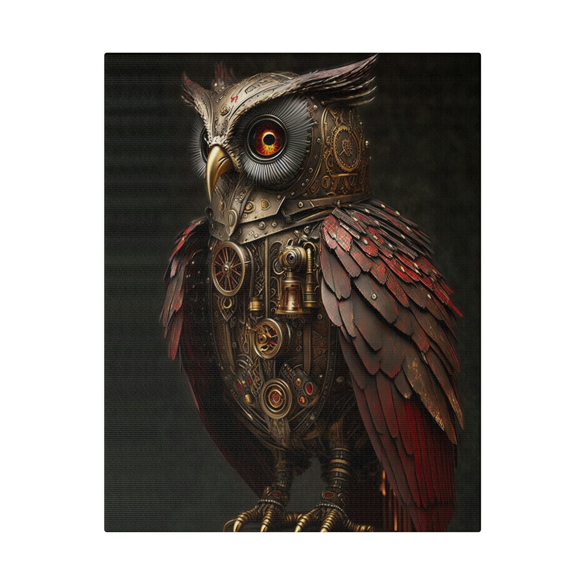 Steampunk Owl Canvas Steampunk Owl Wall Art Steampunk Owl - Etsy