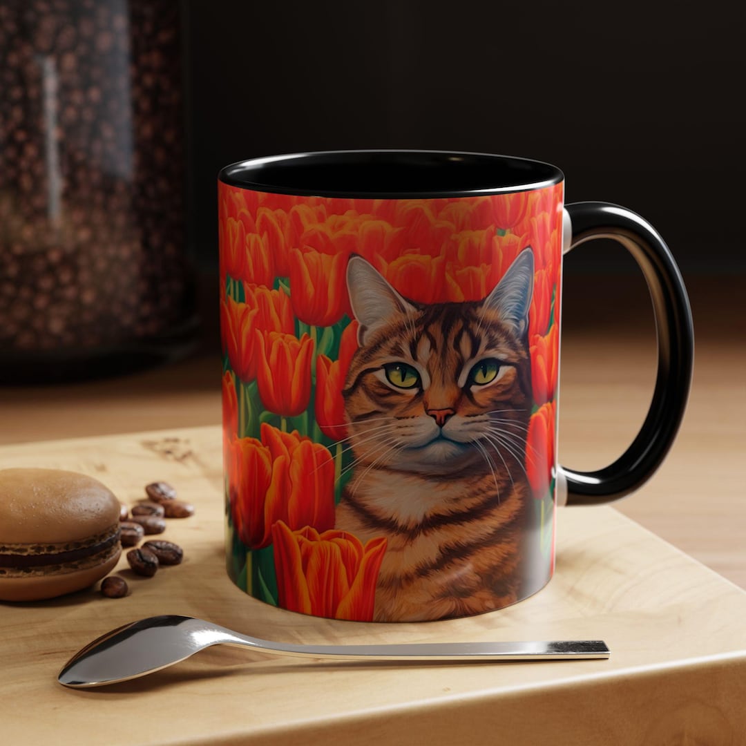 Brown Tabby Cat Coffee Mug 11 or 15 Oz. Tabby Cat Gift Tabby Cat Gifts ...