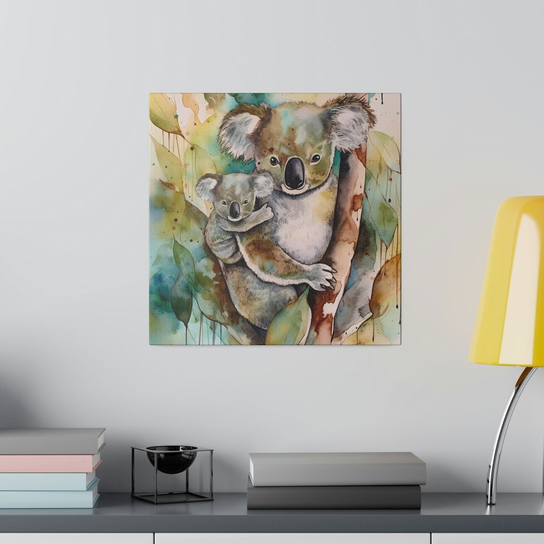 Koala Bear, Baby Koala Canvas Koala Wall Art Koala Office Art Koala ...
