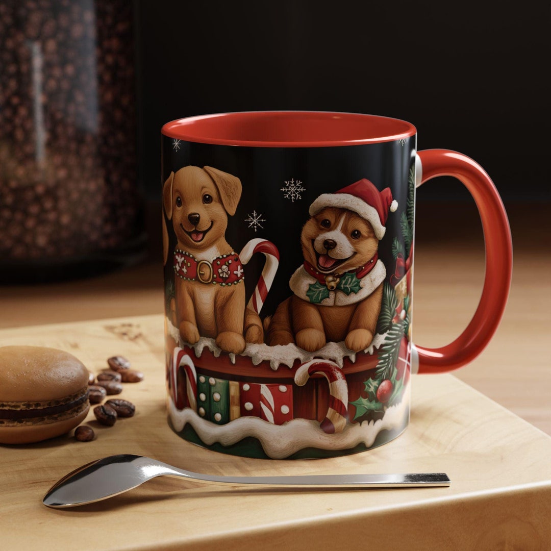 Christmas Dog Mug 11 or 15 Oz. Christmas Mug Gift Holiday Gift Mug ...