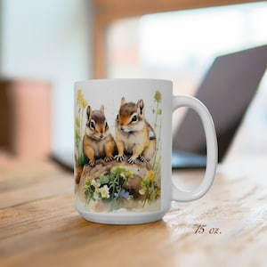 Watercolor Chipmunk Coffee Mug 11 Oz. and 15 Oz. Chipmunk Lover Gifts ...