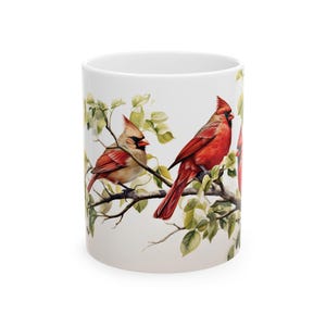 Cardinal Coffee Mug, 11 or 15 Oz. Bird Gift Cardinal Coffee Cup ...