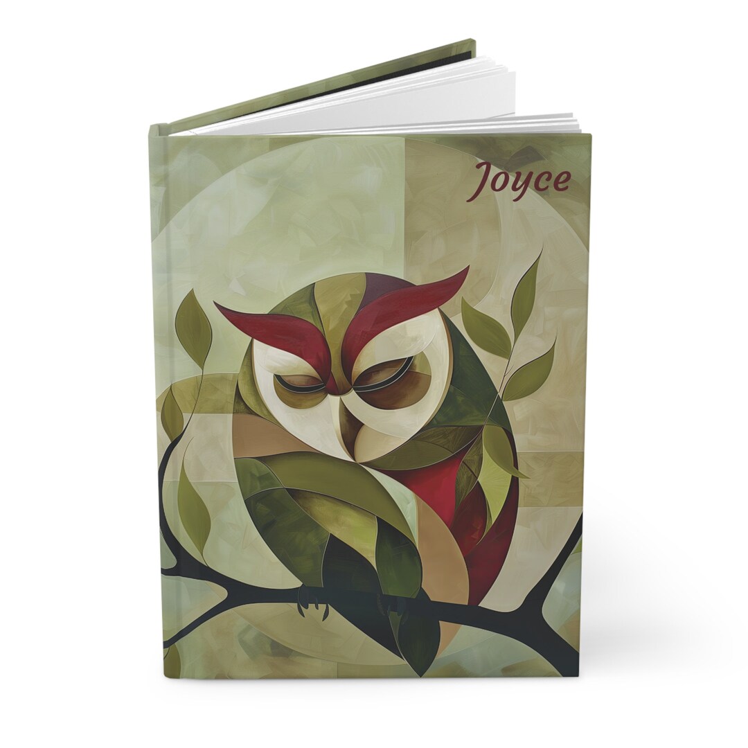 Personalized Sleeping Owl Journal Notebook Diary, Lined Journal Pages ...