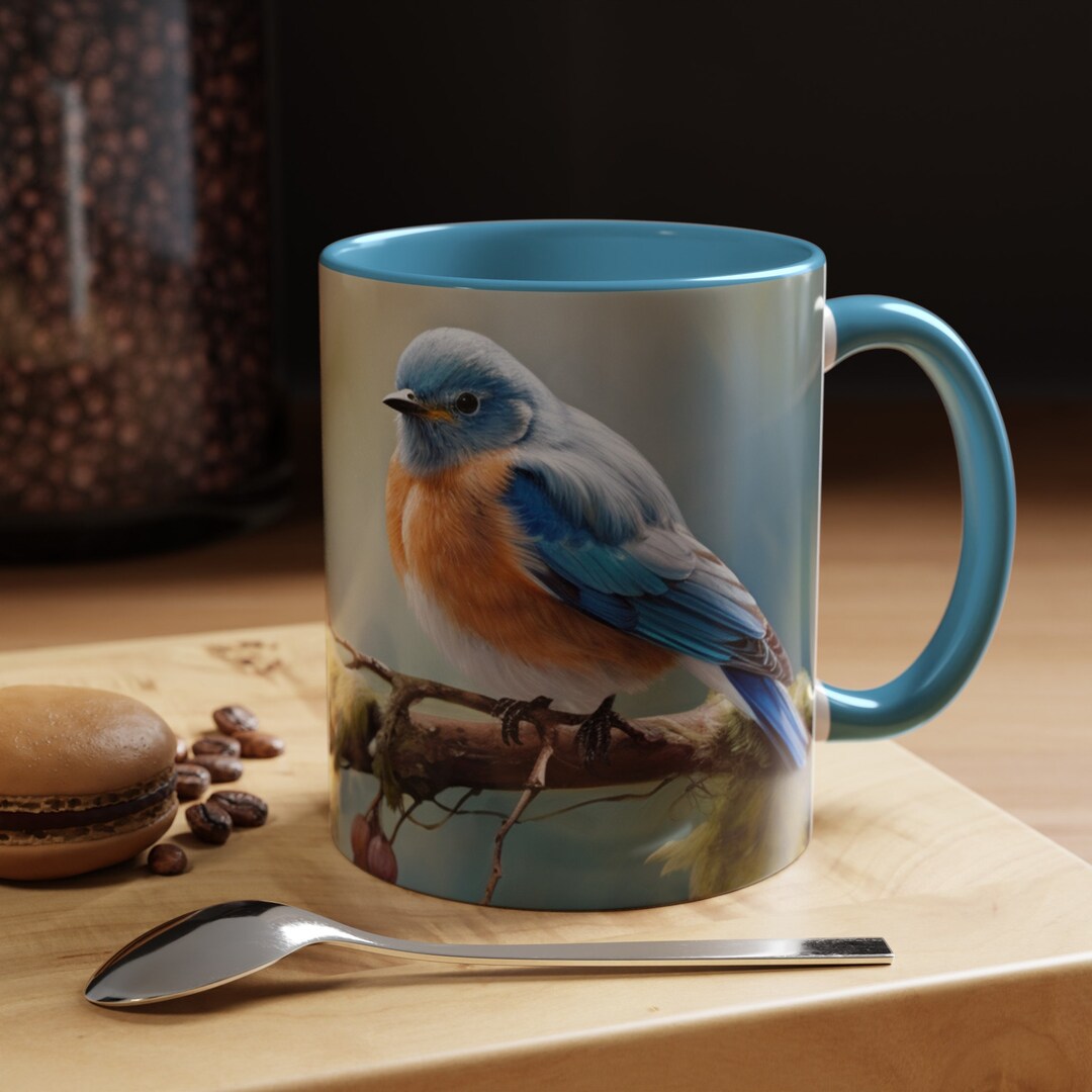 Bluebirds Coffee Mug, 11 and 15 Oz. Bluebirds Mug Bluebirds Coffee Cup ...