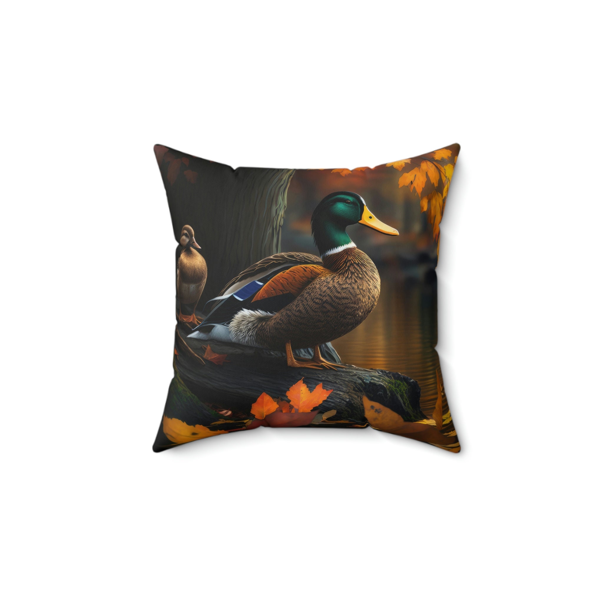 Mallard Duck Faux Suede Pillow Mallard Duck Pillow Duck Home - Etsy