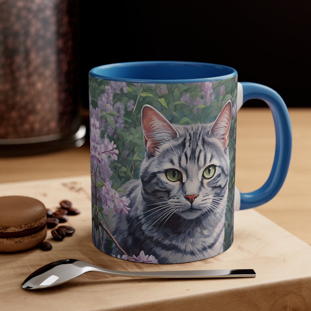 Gray Tabby Cat Coffee Mug 11 Oz. Tabby Cat Gift Tabby Cat Gifts for ...