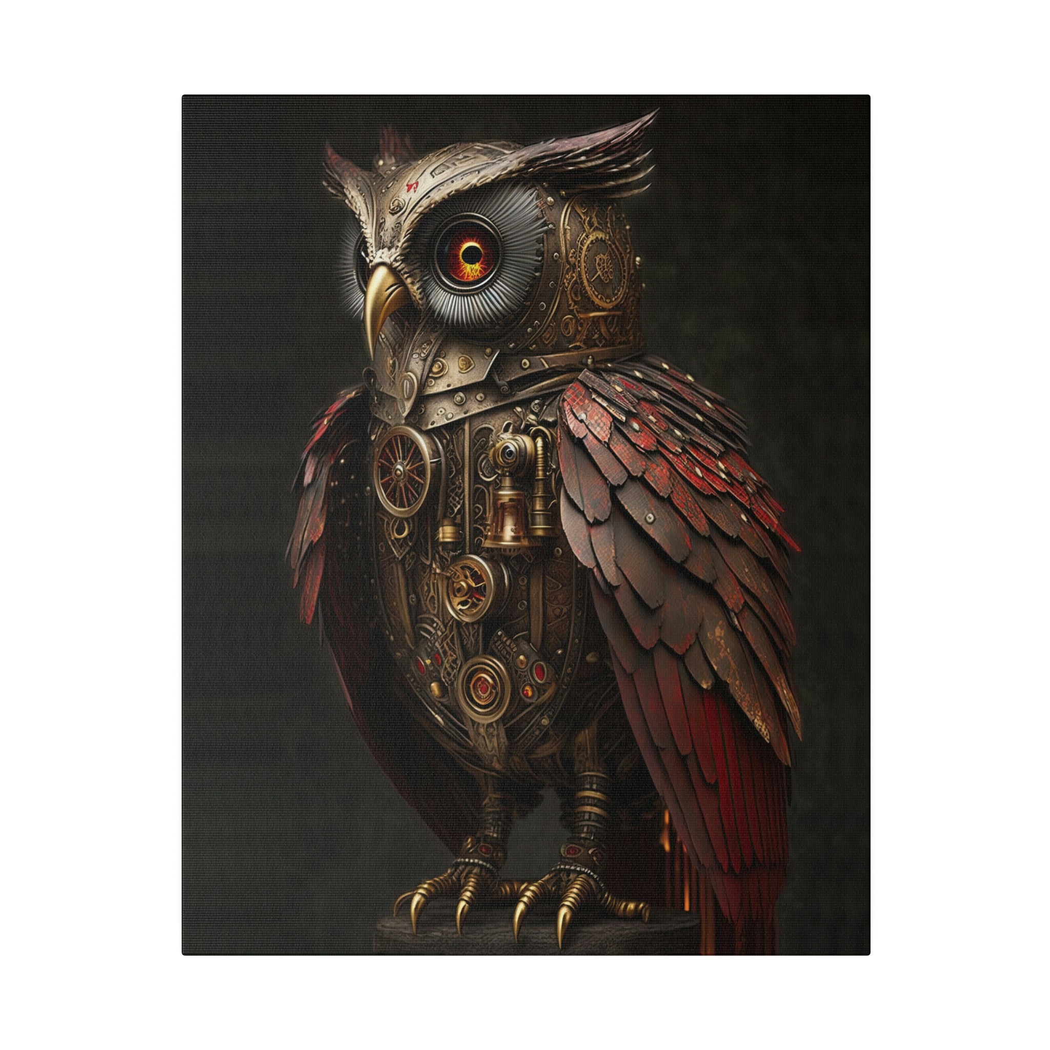 Steampunk Owl Canvas Steampunk Owl Wall Art Steampunk Owl - Etsy