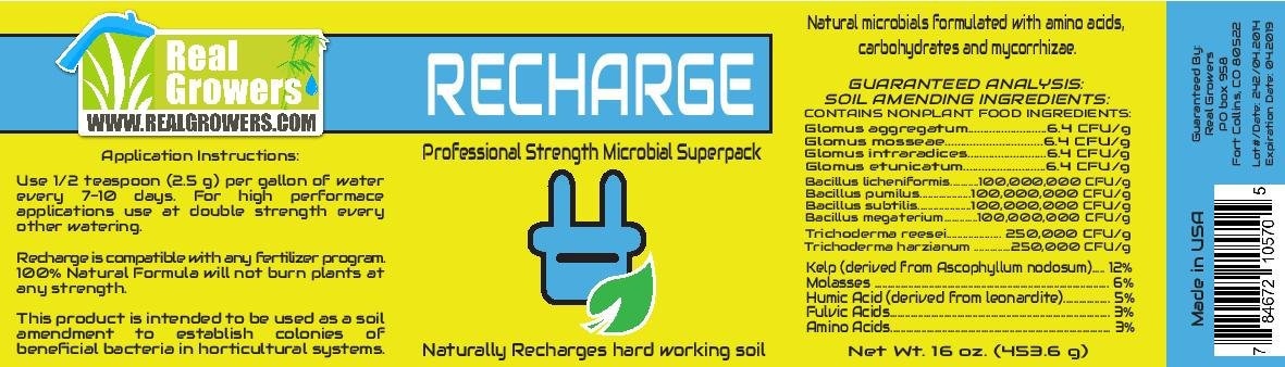 Real Growers Recharge Soil Microbe Superpack Natural Plant Growth ...