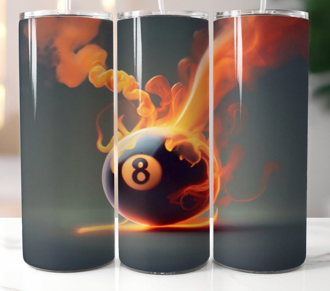 8 Ball, Pool, Billiards, Ready to Press, Png Sublimation Designs 20oz ...