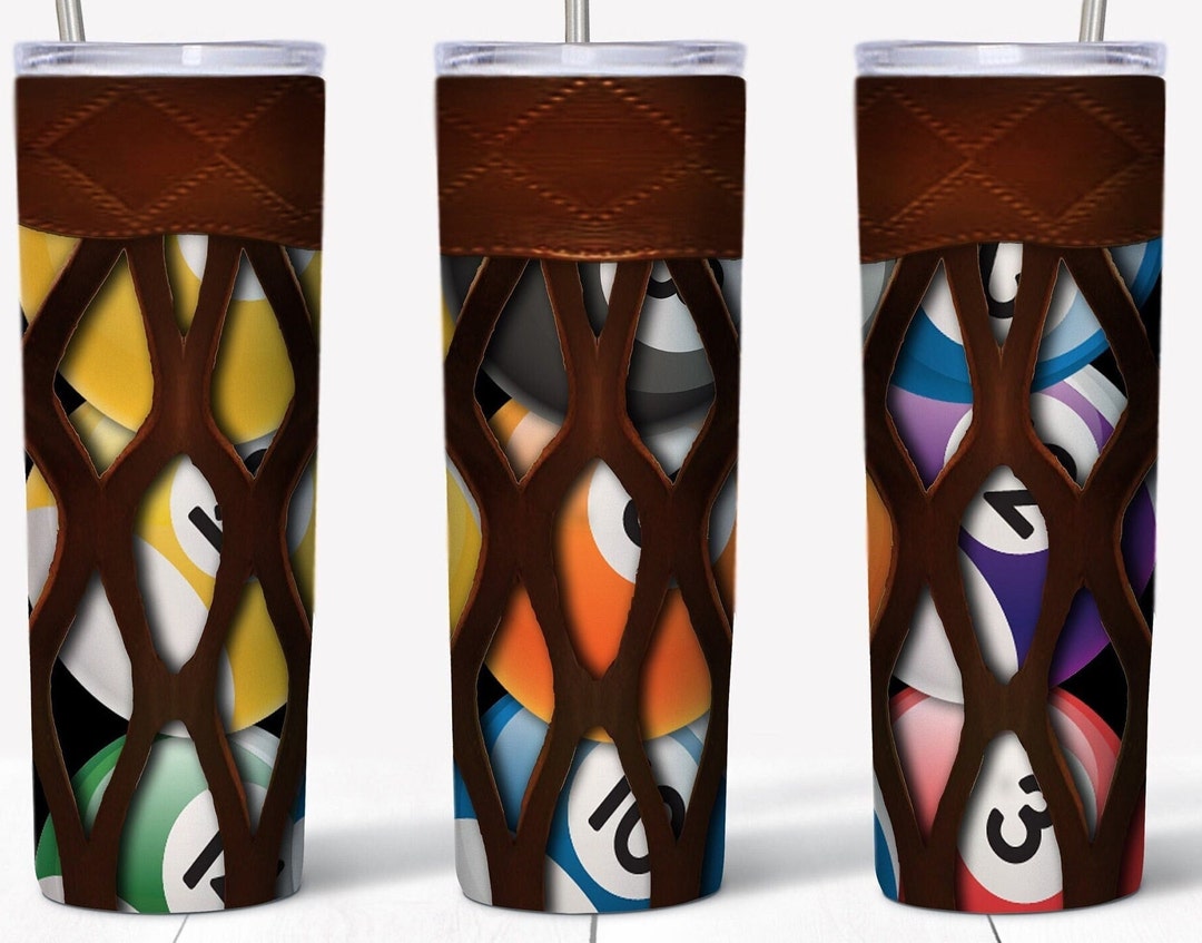 Billiard Pocket, Pool Balls, 8 Ball, Ready to Press, Sublimation 20oz ...