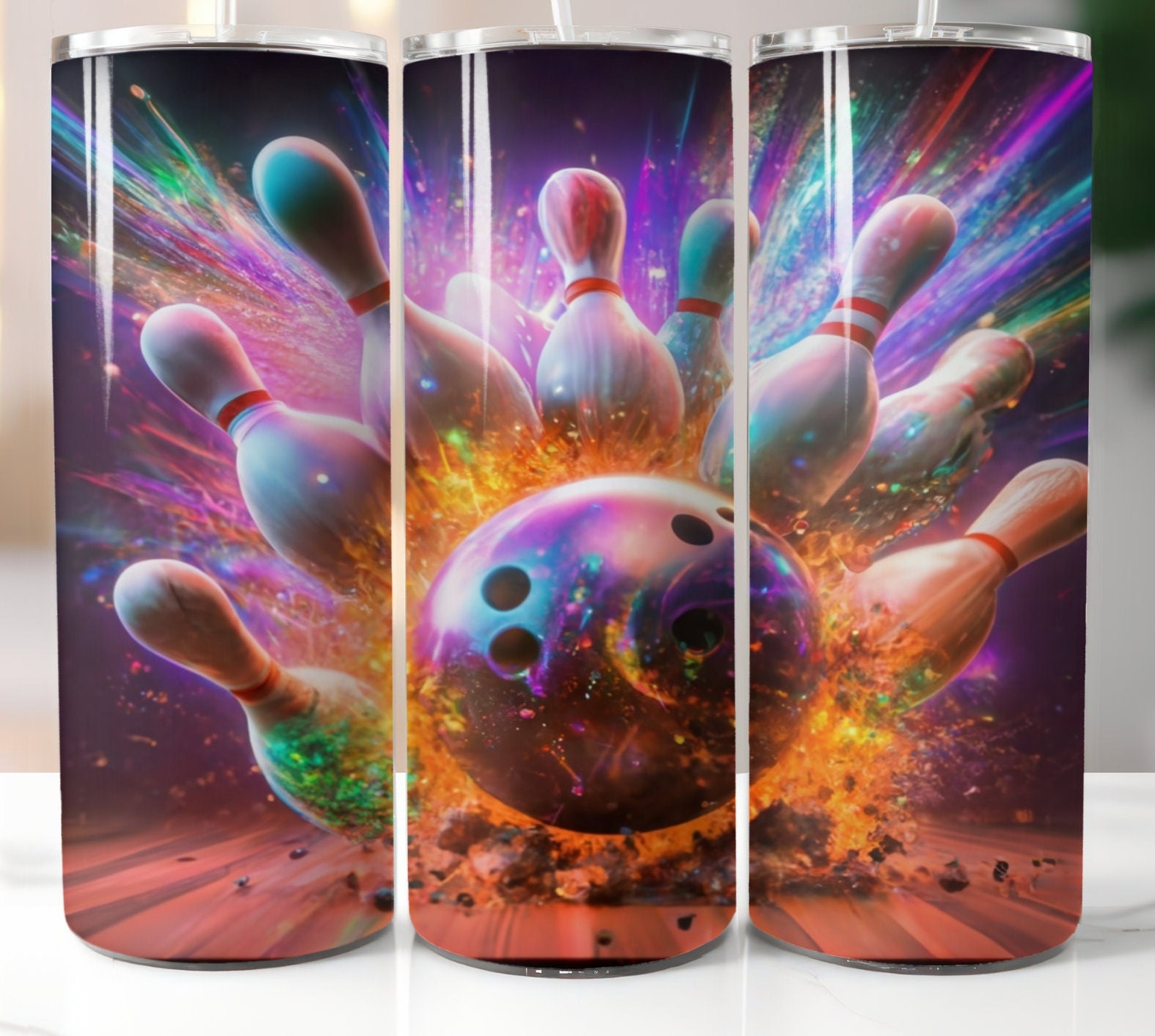 Bowling Tumbler Wrap PNG, Bowling 20 Oz Skinny Tumbler Wrap Sublimation ...