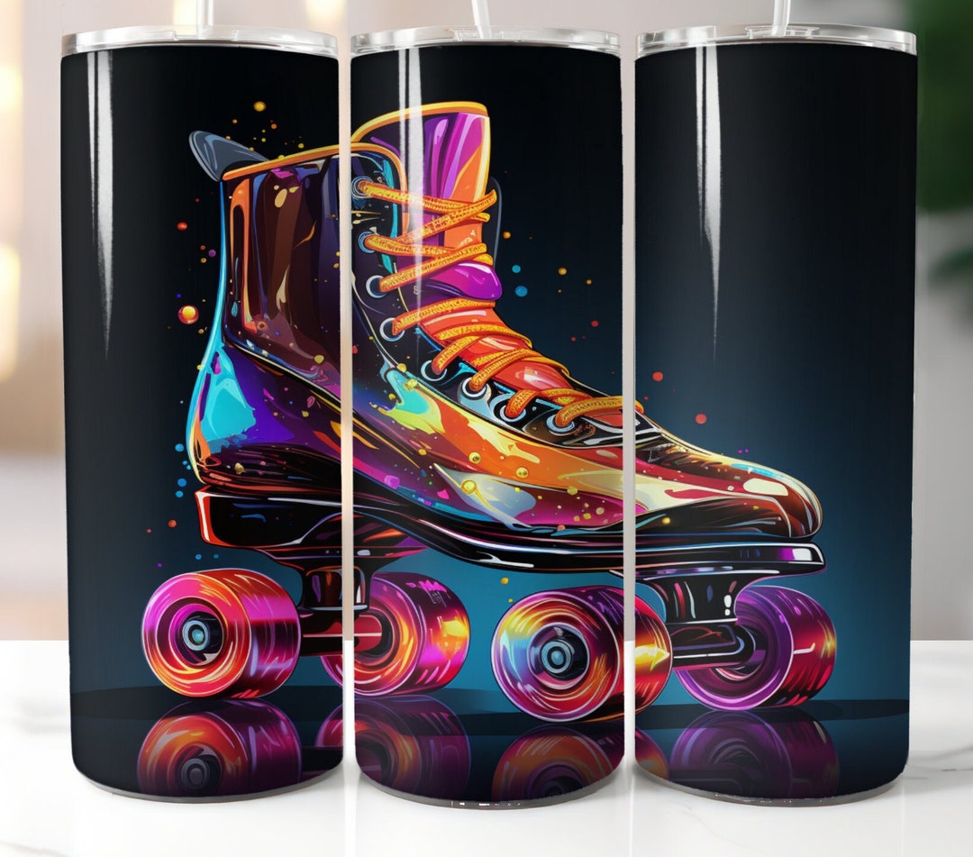 Roller Skates Tumbler Wrap PNG Design, Roller Skates Tumbler Wrap 20 Oz ...
