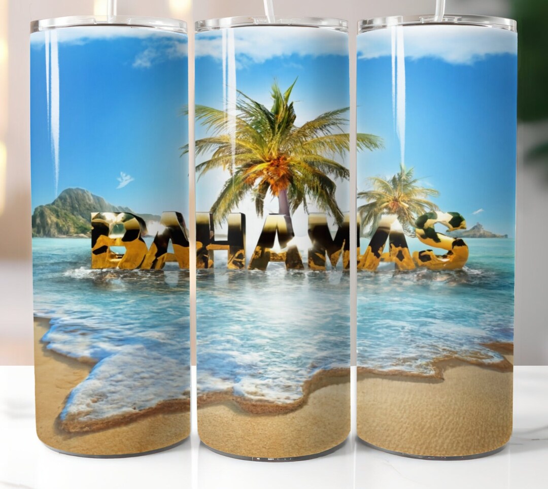 Bahamas Tumbler Wrap 20 Designs Bundle 20 Oz Sublimation Design, Skinny ...