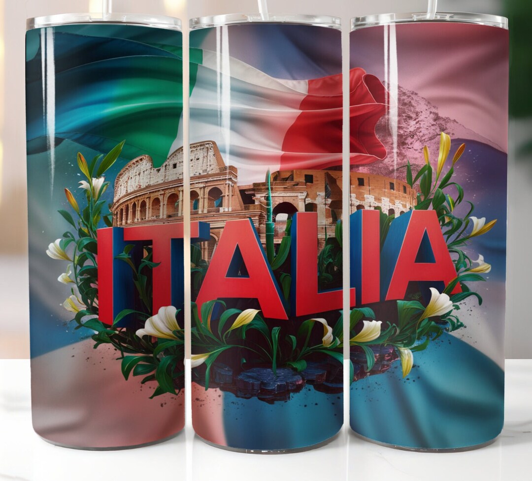 Italy 20 Oz Skinny Tumbler Sublimation Design Digital Download Png ...