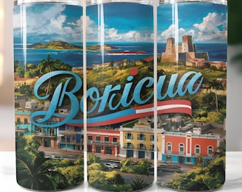 Puerto Rico Tumbler Wrap Png With Boricua Design. Great Puerto Rican ...