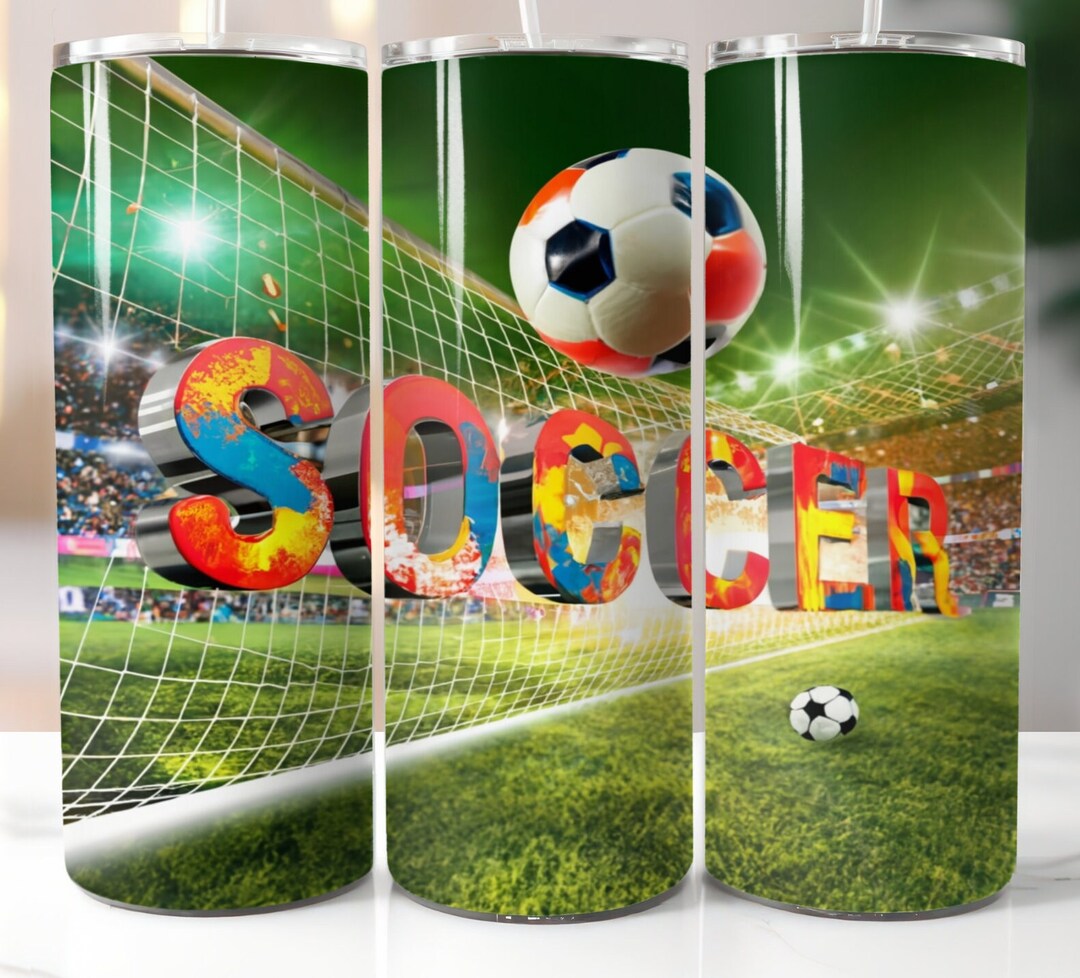 Soccer Ball 20oz Tumbler Wrap: Pink Football Sublimation Design ...