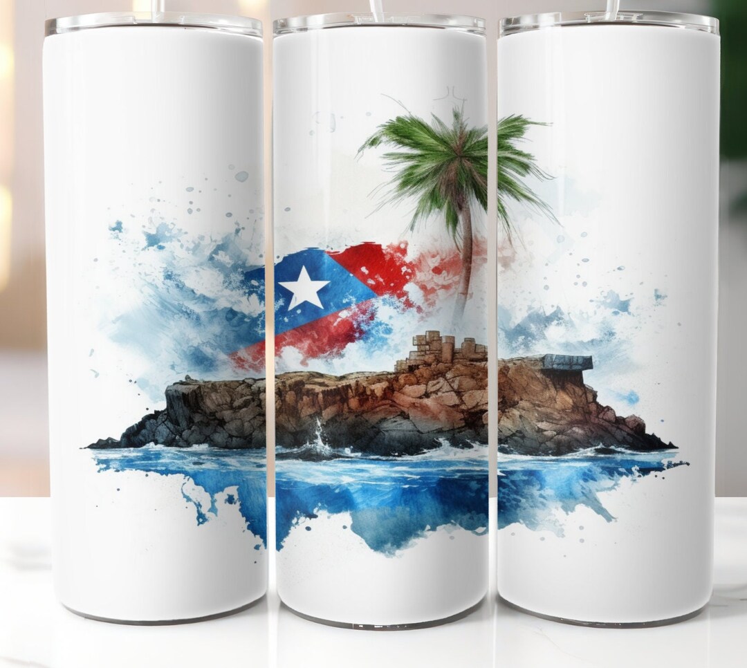 Puerto Rican Tumbler Designs, Puerto Rico Tumbler Wrap, 20oz Skinny ...