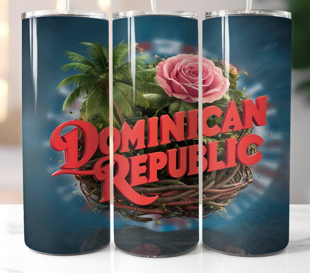 Dominican Republic Png 20oz Skinny Tumbler Sublimation Design Download ...
