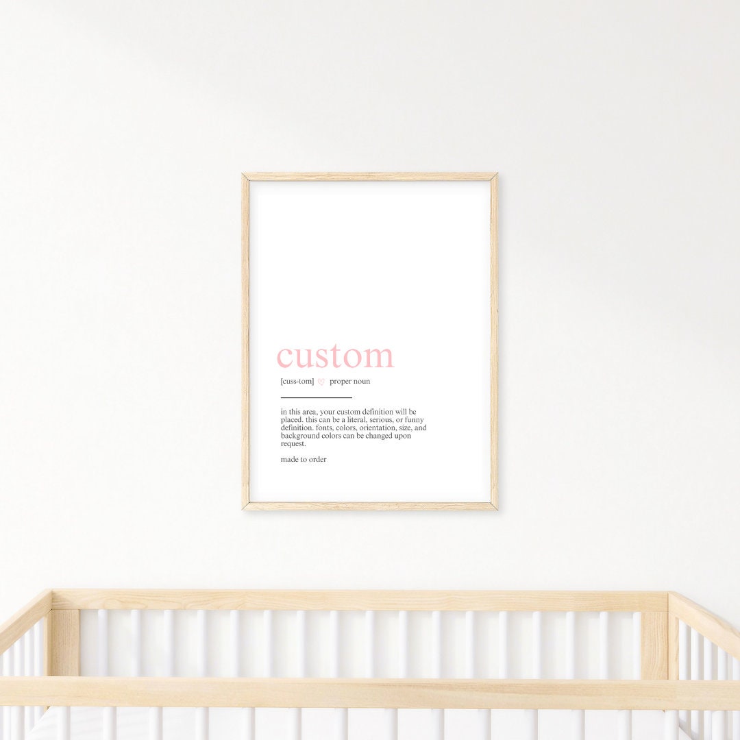 Digital Download Custom Definition Print, Birthday Gift, Custom ...
