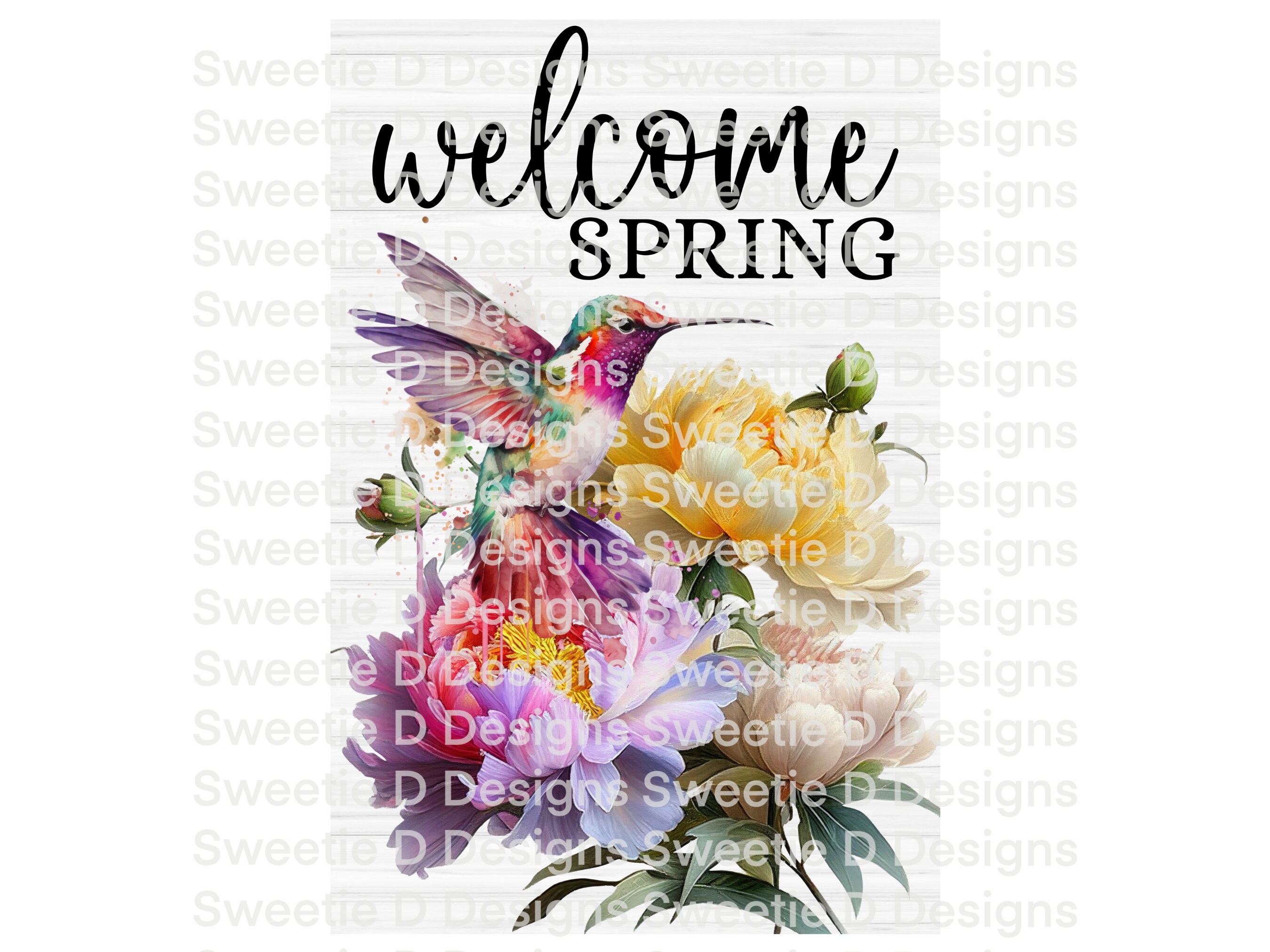 12x18 Garden Flag Png Welcome Spring Garden Flag Png - Etsy