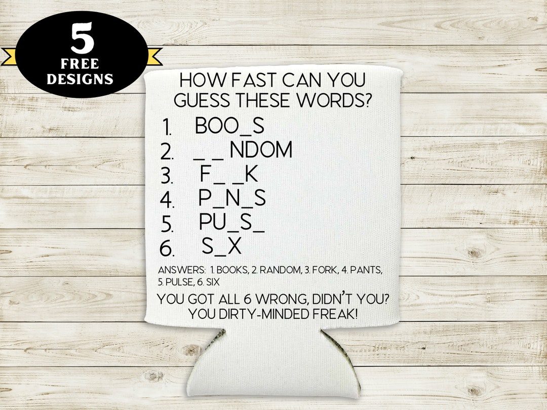Funny Men’s Sublimation Design, Funny Joke Shirt Png, Guess the Words ...
